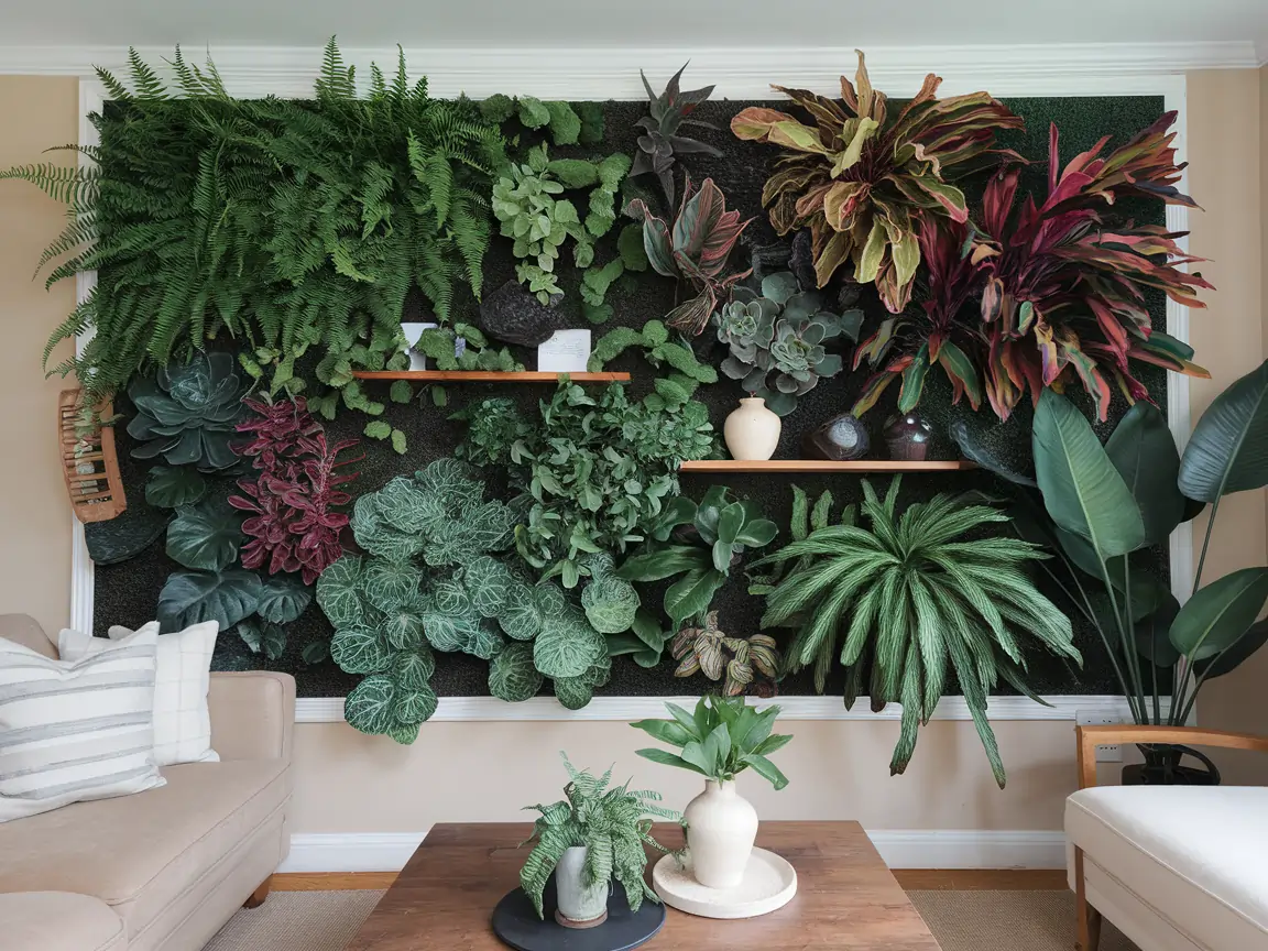 10 Awesome Living Room Plant Walls That Will Make You Gasp!