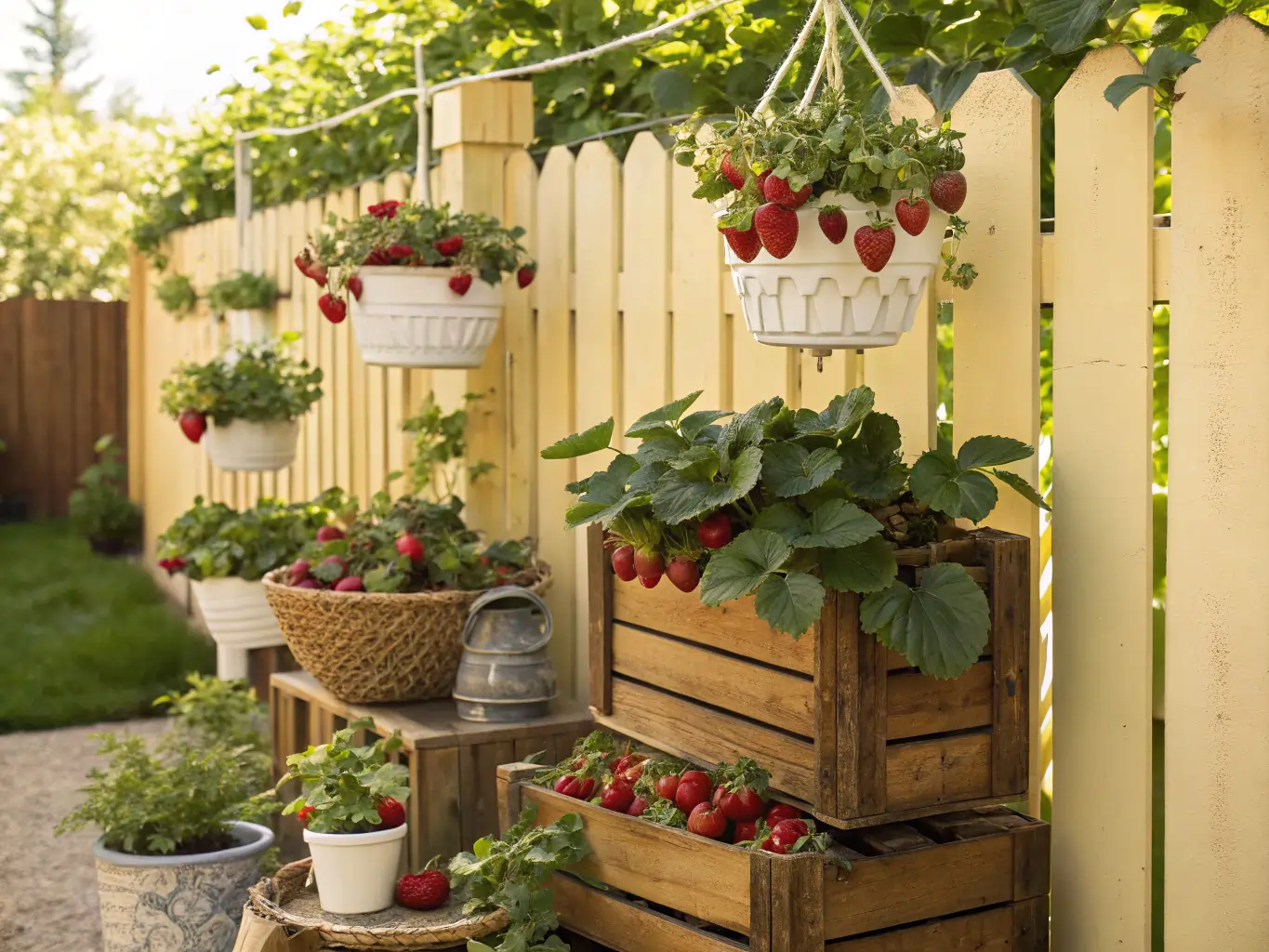 10 Gorgeous Hanging Strawberry Planters to Copy
